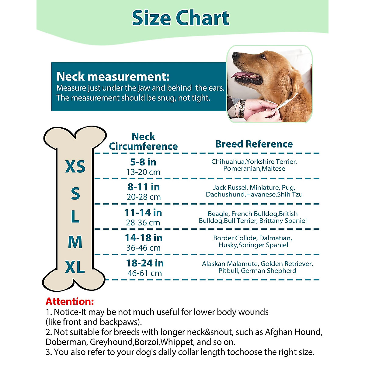 Crazy Felix Inflatable Dog Cone for Large Medium Small Dogs Soft Cone for Dogs After Surgery to Stop Licking and Scratching Donut Dog Recovery Collar with Pattern Elizabethan Collar for Dogs(Blue,M)