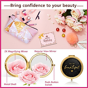 Birthday Gifts for Women, Happy Birthday Gift Basket for Women Gift Set for Best Friends Female Women Sister Mom Wife Coworker Bestie Birthday Decorations with Candles Tiara Sash, Rose