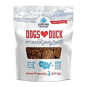 Farmland Traditions Filler Free Dogs Love Duck & Carrot Premium Jerky Treats, 5 oz.