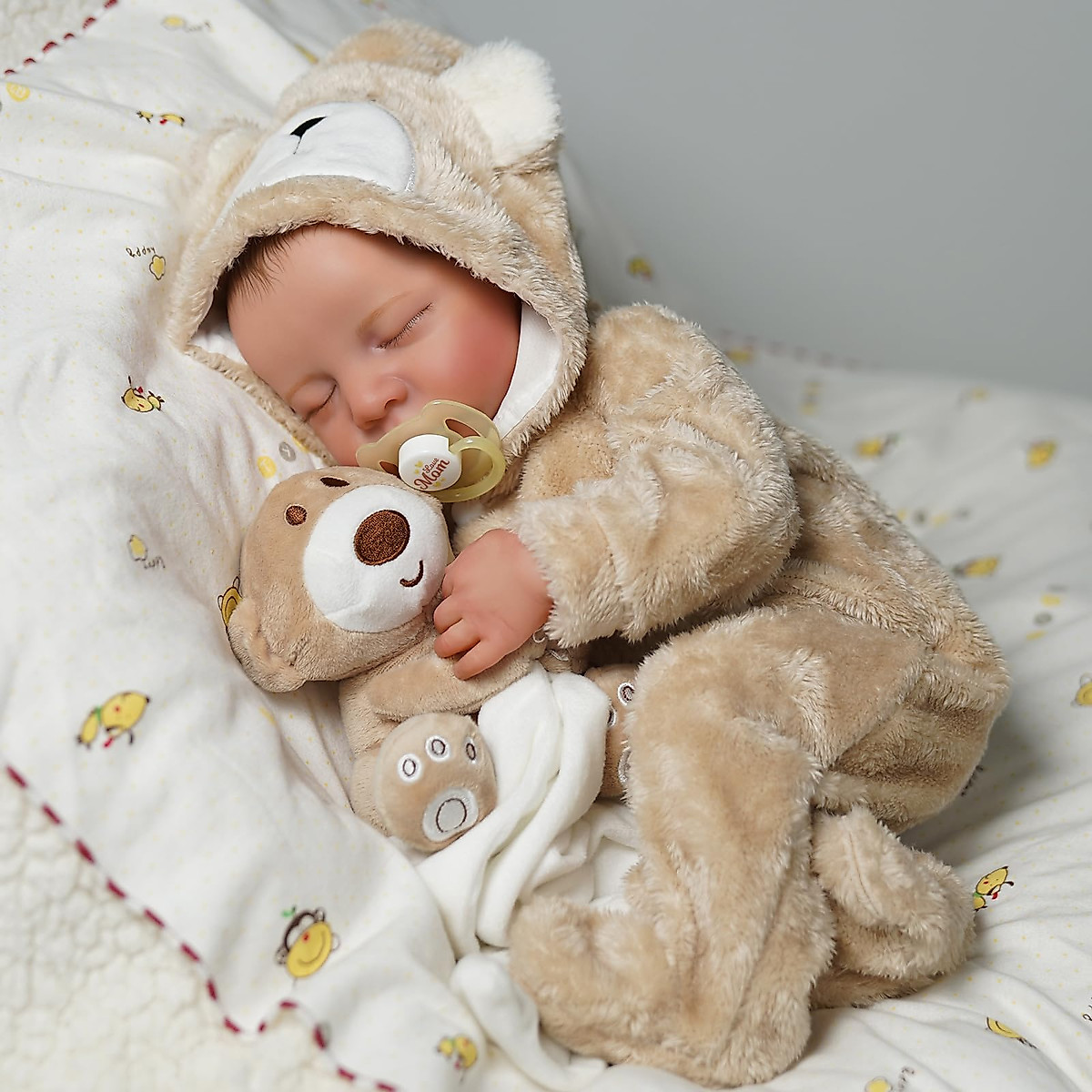 BABESIDE Lifelike Reborn Baby Dolls Boy - 17-Inch Baby Soft Body Realistic-Newborn Baby Doll Full Body Vinyl Real Life Baby Dolls with Toy Accessories