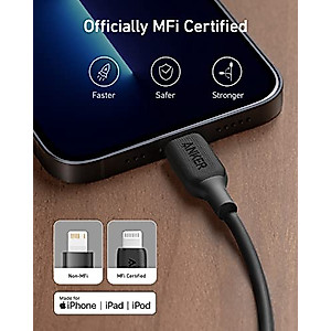 Anker USB C to Lightning Cable (1ft), Powerline III MFi Certified Fast Charging Lightning Cable for iPhone 13 13 Pro 12 Pro Max 12 11 X XS XR 8 Plus, AirPods Pro, Supports Power Delivery (Black)