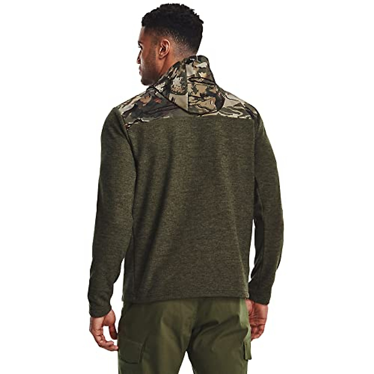 Under Armour mens Specialist Grid ½ Zip Hoodie, (390) Marine OD Green/UA Forest All Season Camo/Marine OD Green, Medium