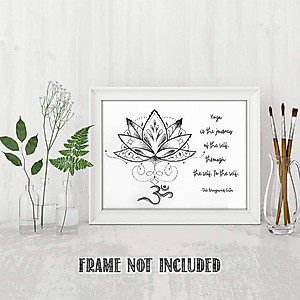 TJ Originals - Yoga is the Journey of the Self Spiritual Quote Decor , Spiritual Quote 11x14 Wall Art , Inspirational Poster Modern Home Art Decoration , Birthday Gifts for Women , Spiritual Quotes Wall Decor , Spiritual Quote Wall Decor , Printed in USA