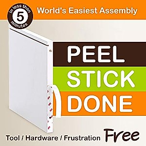 Way Basics Stacking 3 Cubby Bookshelf Storage Organizer (Tool-Free Assembly)