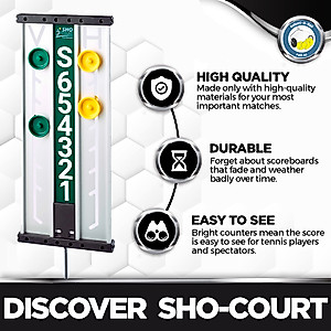 Sho Court Tennis Scorekeeper/Scoreboard (1 to 9 Games)