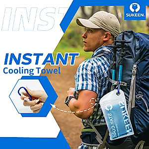 Sukeen Cooling Towel,Instant Evaporative Cooling for Sports,Yoga,Golf,Gym,Neck,Workout and More(40”x 12”)
