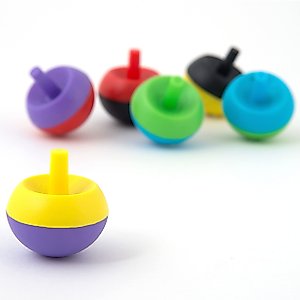 Spinning Toys for Kids 100 Pcs - Easter Egg Fillers - Flip Upside Down Spinning Toys Bulk- Spinning Top Party Favors for Kids - Plastic Spinning Tops Bulk Gifts for Kids Vending Machine Toys