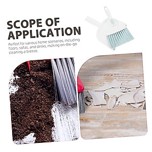 Zerodeko Set Mini Broom Dustpan Brooms Small Table Broom Tabletop Broom Keyboard Broom Brush Hand Broom Mini Cleaning Broom Pretend Cleaning Toys Desktop Garbage Shovel Plastic Green