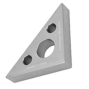 Qyebavge Aluminum Alloy Right Angle Ruler DIY Woodworking Measuring Gauge Triangle Tool with Clear Scale
