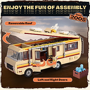 OrbBlaster Rvs for Break Bad Building Set, Upgraded Creative Rvs Building Bricks Merchandise, Camper Van Building Set Toy for Boys Age 8-12