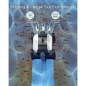 WYBOT 2023 Latest Cordless Robotic Pool Cleaner, Pool Vacuum for Above Ground Pools, with 120-130mins Working Time, Strong Suction, LED Indicator, Ideal for Pools Up to 1000-1300 Sq.ft