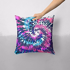 iiRov Spiral Tie Dye V3 - Custom Decorative Home Decor Indoor or Outdoor Throw Pillow Cover for Sofa, Bed or Couch Cushion (Pillow CASE Cover ONLY)