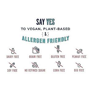 The YES Bar – Dark Chocolate Chip – Plant Based Protein, Decadent Snack Bar – Vegan, Paleo, Gluten Free, Dairy Free, Low Sugar, Healthy Snack, Breakfast, Low Carb, Keto Friendly (Pack of 6)