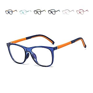 UBUJI Kids Blue Light Blocking Glasses, Computer Gaming TV Glasses for Boys Girls Age 3-12, Blue Light Blocker Glasses Anti Glare & Eyestrain - Blue