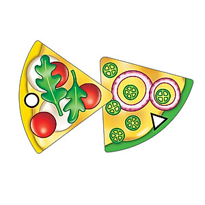 ORCHARD TOYS Moose Games, Pizza! Game. Match Colors and Shapes to Make a Perfect Pizza. for Ages 3-7 and 2-4 Players