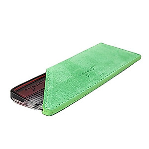 AUGUST GROOMING Soft Suede Case for Luxury Comb (Pocket, Green Suede)