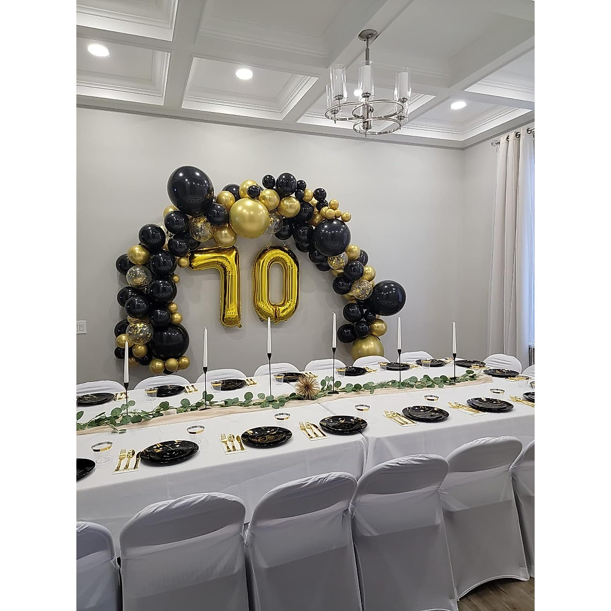 Gold Number Balloon 40 Inch, 0 Number Balloons, 10 20 30 40 50 Numbers Balloon Birthday Decorations, Gold Party Supplies for Women Men