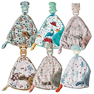 Mary Meyer Chewy Crew Soothing Baby Teether Lovey, 10-Inches, Kitty