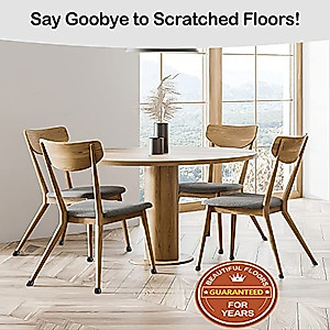 32 Pcs Chair Leg Protectors for Hardwood Floors, Black Silicone Chair Leg Floor Protectors Furniture Leg Caps with Felt Bottom Chair Leg Covers Protect Floors from Scratching Reduce Noise