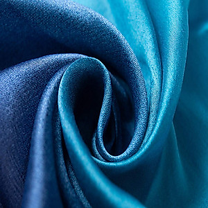 CYZLANN Women's Scarves 100% Silk Long Lightweight Scarfs for women（blue lake blue）