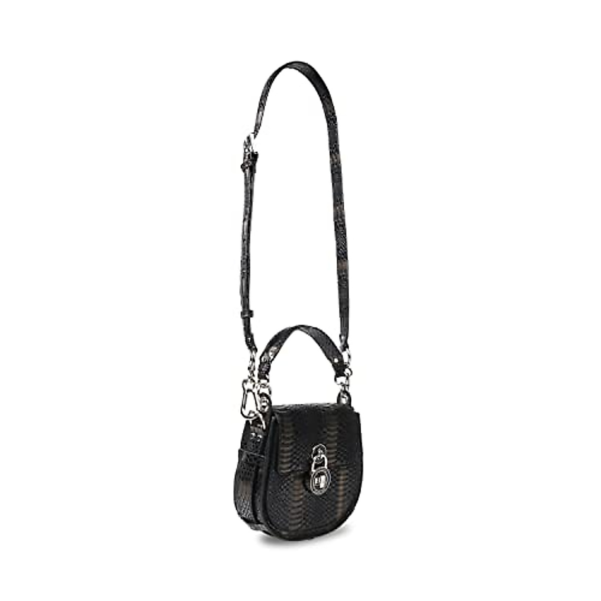 Steve Madden womens Steve Madden AUBREEW Saddle Bag, Black, One Size US