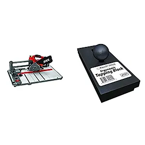 SKIL 3601-02 Flooring Saw with 36T Contractor Blade & Bullet Tools 711 Ergonomic Tapping Block, 3 x 7 x 3 inches, Black