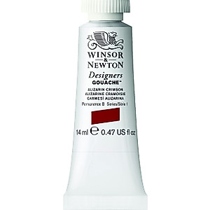 Winsor & Newton Designer's Gouache, 14 ml (0.47oz) tube, Alizarin Crimson
