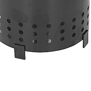 Iron Wood Burning Fireplaces Portable Fire Pit Camping Iron Bonfire Smokeless Tabletop Firepit with Stand Outdoor Garden Camping Supplies (Black)