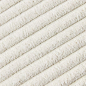 Fancy Homi Pack of 2 Boho Decorative Throw Pillow Covers with Pom-poms, Soft Corduroy Accent Solid Square Cushion Case Set for Couch Sofa Bedroom Car Living Room (18x18 Inch/45x45 cm, Cream)