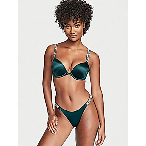 Victoria's Secret Very Sexy Shine Strap Thong Panty, Deepest Green, Small