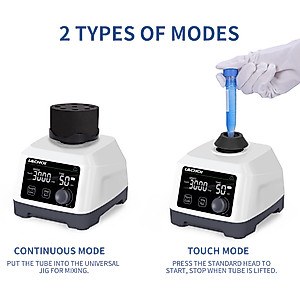 LACHOI Lab Vortex Mixer 100-3000rpm LCD Dispaly with Touch & Continuous Function Vortex Mixer Speed Vortex Mixer with Timing Function Lab Vortex Shaker