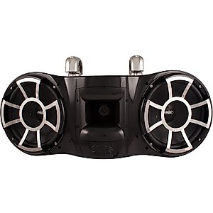 Wet Sounds REV 410 Swivel Clamp Tower Speaker, fits 1-7/8in to 3in Pipes - Black (Renewed)