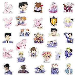50Pcs Ouran High School Host Club Waterproof Stickers for Laptop Cellphone Water Bottle Skateboard Luggage Car Bumper JXQX (JS010)