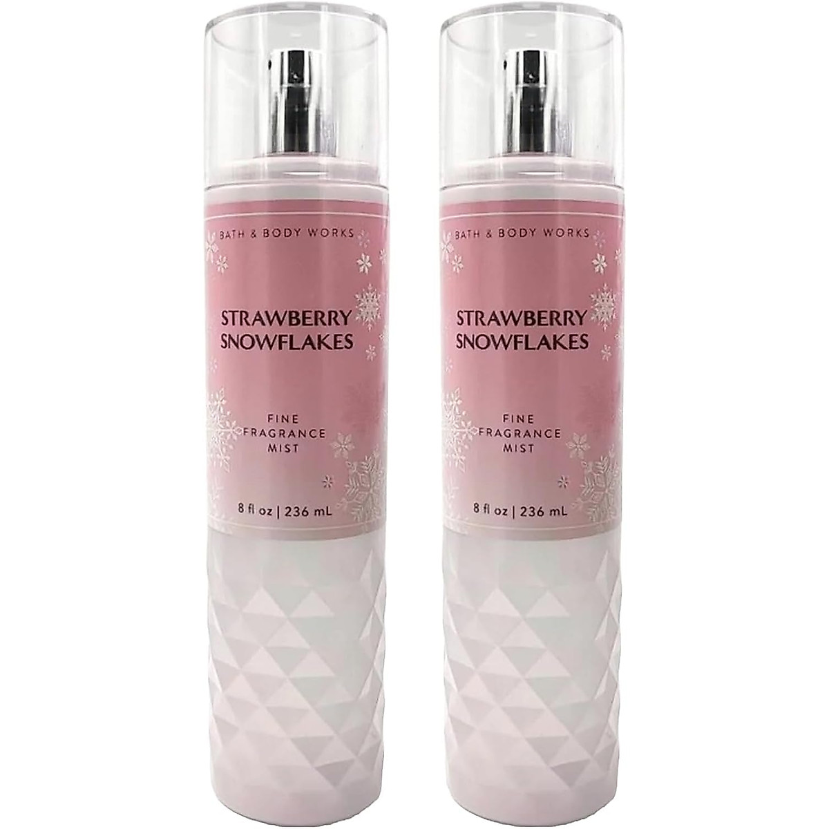 Bath & Body Works Strawberry Snowflakes Fine Fragrance Body Mist Gift Set 8 oz Pack Lot of 2 (Strawberry Snowflakes) 8 Fl Oz (Pack of 2) 16 Fl Oz