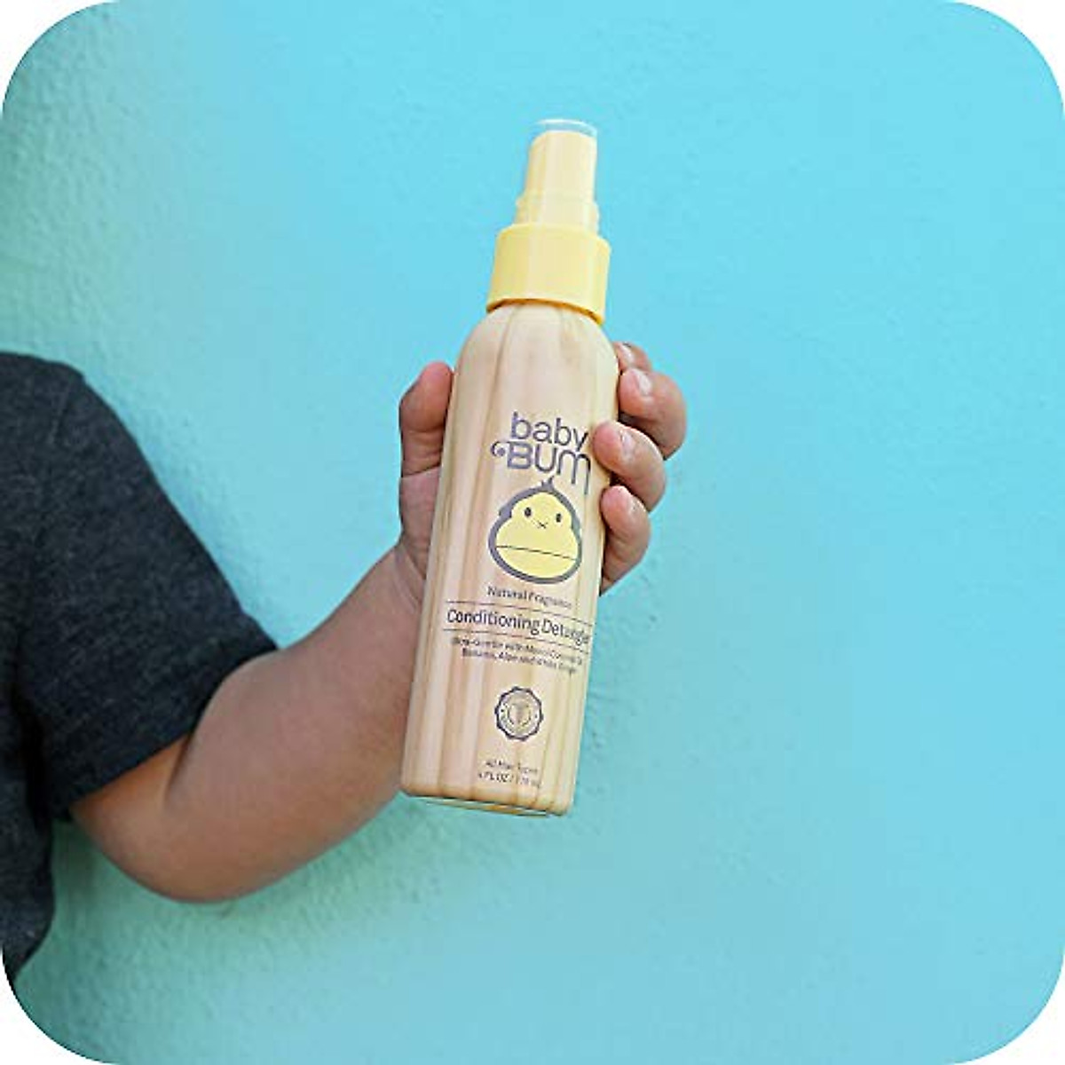 Baby Bum Conditioning Detangler Spray | Leave-In Conditioner Treatment with Soothing Coconut Oil| Natural Fragrance | Gluten Free and Vegan | 4 FL OZ