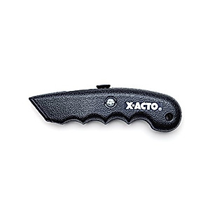 X-ACTO X3272 SurGrip Utility Knife with Contoured Plastic Handle and Retractable Blade, Black