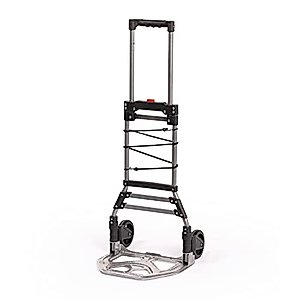 HaulPro-COLAPSA Cart Foldable Hand Truck Dolly - 5" Rubber Wheels Personal Dolly Cart - 150lb Capacity Dolly for Indoor Outdoor, Travel, Moving and Office Use | 40" Tall and 11" x 15" Wide Base