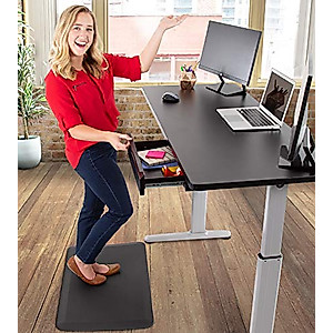 Stand Steady Attachable Under Desk Drawer | Pull-Out Storage Organizer with Smooth Sliding Tracks | Spacious Storage Drawer Easily Mounts to Desks and Workstations (Black / 17.5 x 11.5)