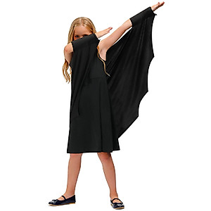 BesserBay Kid's Black Bat Wings Cape Costume Dress Up Accessory 8-10 Years