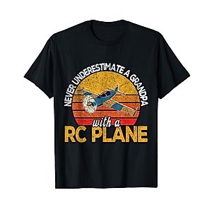 Funny RC Plane Grandpa Model Airplane Pilot Retro T-Shirt