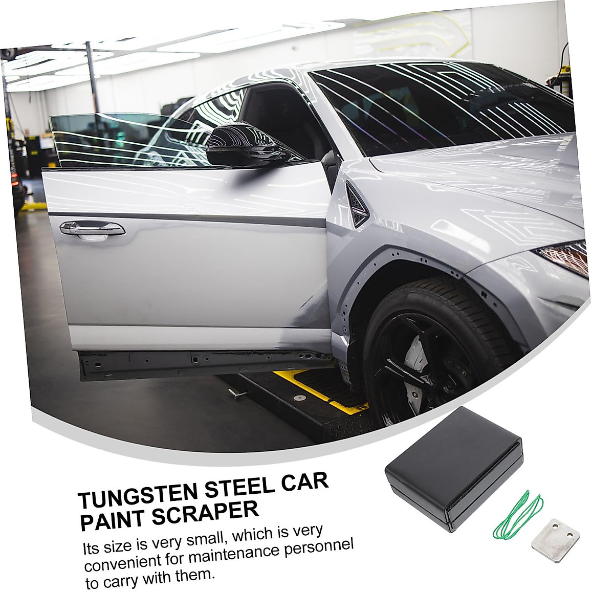 Cabilock 1pc Paint Scraper Hanged Paint Cleaning Scraper Portable Tungsten Steel Polished Scraper Car Polished Scraper Dust Cleaning Scraper Car Polishing Scraper Car Repair Tool