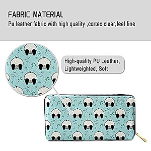 XDMXY cute Panda butt Women’s Zip Around Long Wallets Pu Leather Travel Card Holder Purse - Clutch Coin Purse Card Holder Organizer (A-20)
