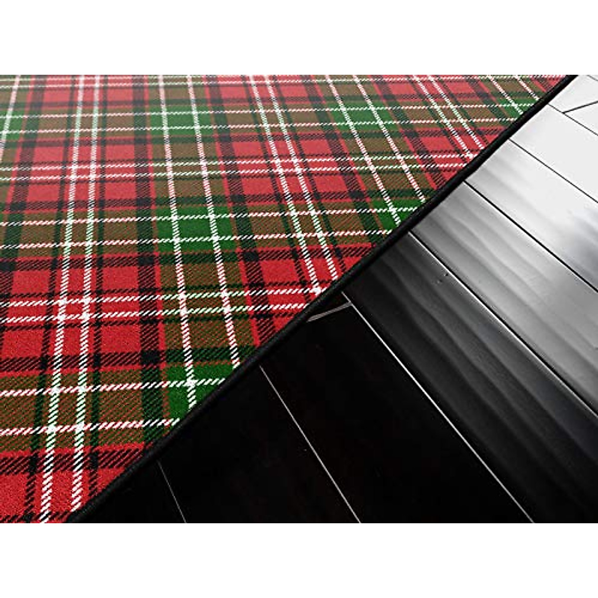 Brumlow MILLS Christmas Plaid Washable Festive Print Holiday Area Rug for Living or Dining Room, Bedroom Carpet and Kitchen Rug, 5'x8', Multicolor