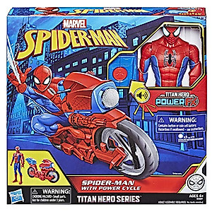 Spider-Man Titan Hero Series Figure with Power Fx Cycle Plays Sounds & Phrases
