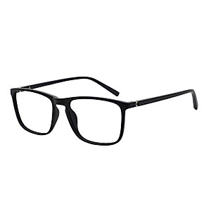 OCCI CHIARI Reading Glasses Men's Rectangle Reader Spring Hinge 1.0 1.25 1.5 1.75 2.0 2.25 2.5 2.75 3.0 3.5(Black 150)