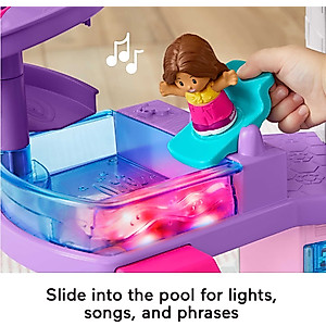 Fisher-Price Little People Barbie Toddler Toy Little DreamHouse Playset with Music Lights & Figures for Pretend Play Kids Ages 18+ Months​