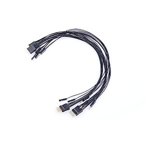 LM YN Motherboard Extension Cable Set 22AWG Silver Plating Cord Gold-Plated Plug Six Kinds POWE LED HDD LED Power SW Reset SW HD Audio Front USB Extension Cable Length 11 inches Compatible with PC