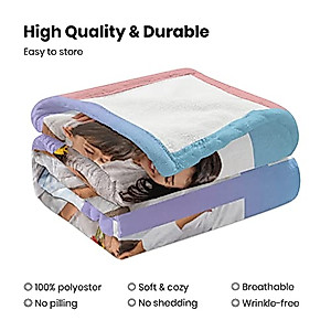 Custom Mothers Day Blanket with Photos/Text Personalized Throw Blanket with My Picture Best Mom Blanket for Mom/Dad/Grandma/Friends Gifts for Mom from Daughter Son Fathers Day Made in USA