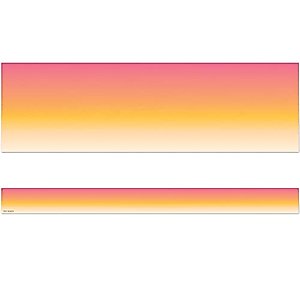 Teacher Created Resources Pink and Orange Color Wash Straight Border Trim