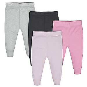 Gerber Baby Girls Toddler Multi-Pack Premium Pants Leggings pink/black/gray Newborn